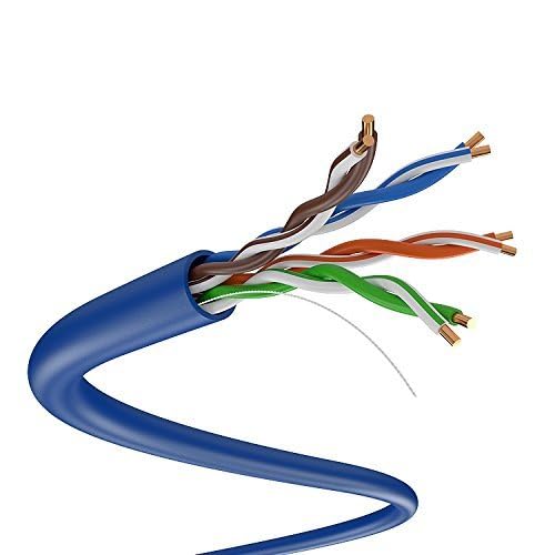 SolidLink - SL601N CAT5e 1000ft UTP Solid Conductor Cable 24AWG LAN Network Ethernet RJ45 Wire, Blue (SL601),