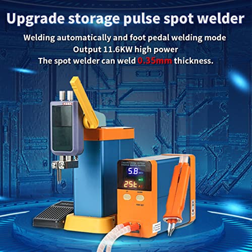 Capacitor Energy Storage Welding Machine, Large Capacity Pulses Spot Welder Aluminum Alloy for Ni MH Batteries(US Plug)