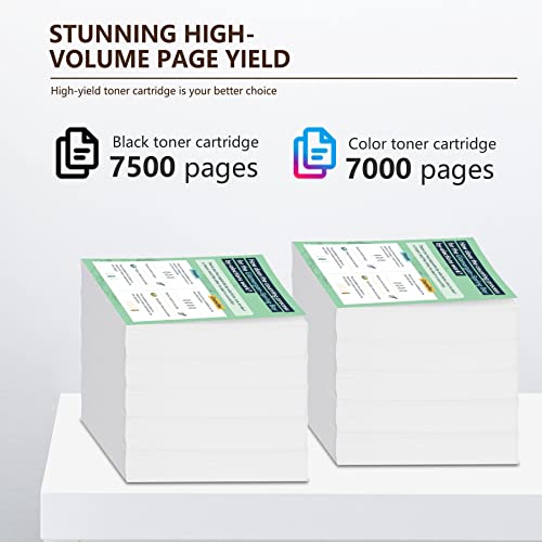 DRAWN C310HA 406475 406476 406477 406478 Compatible C310HA Toner Cartridge Set Replacement for Ricoh Aficio SP C310 C310A C231SF C232SF C242SF C320DN Printer, C310HA (4Pack,1BK+1C/1M/1Y)