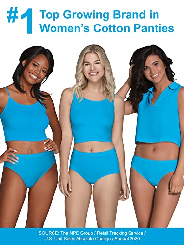 Fruit of the Loom Women’s Underwear Cotton Bikini Panty Multipack, Assorted, 6 Count (Pack of 1)