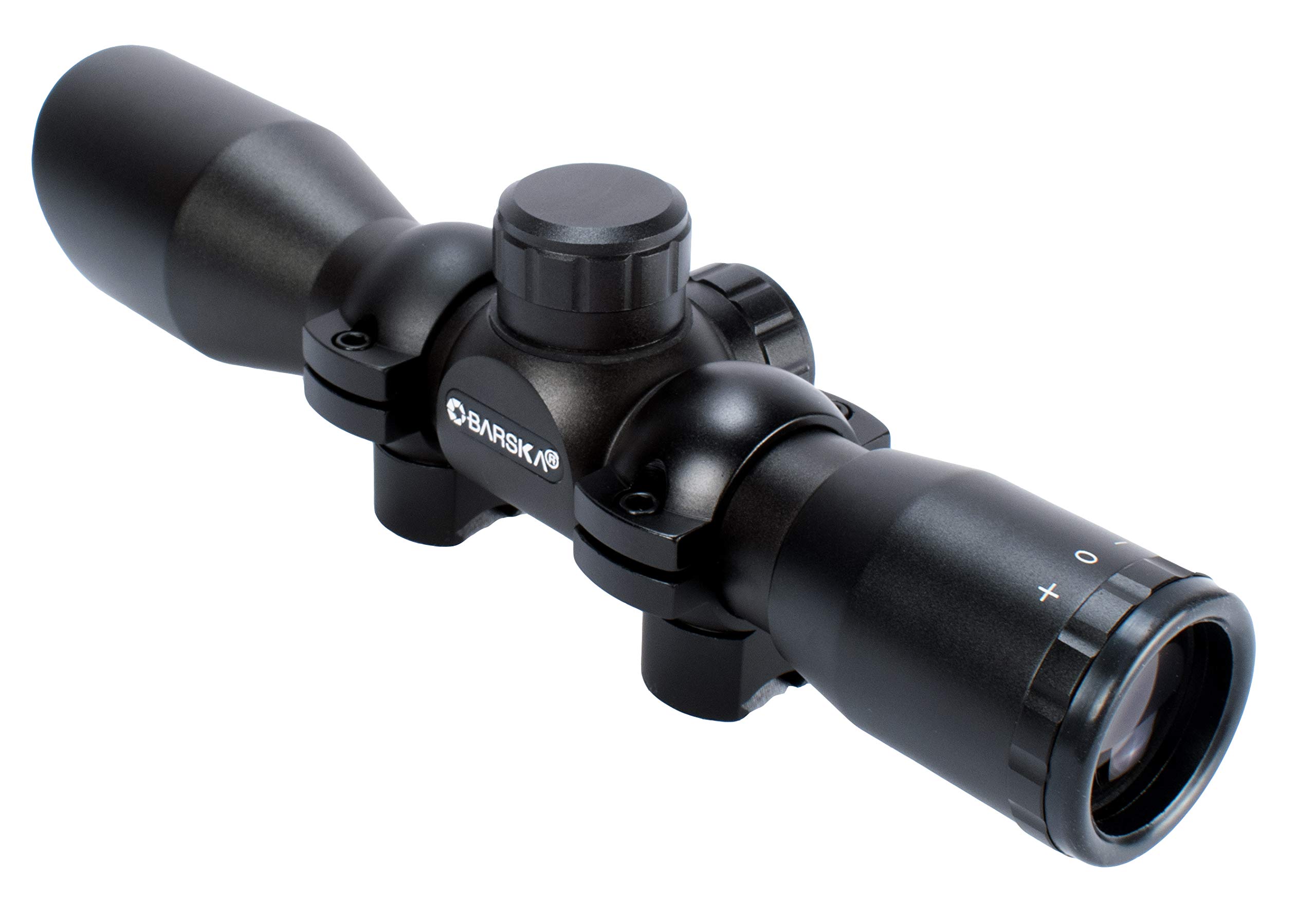 BARSKA 30/30 Crosshair Reticle Rifle Scope for .22 Plinking & Rimfire Rifles - Optimal Precision with Rings for Shooting, Hunting, Target Practice