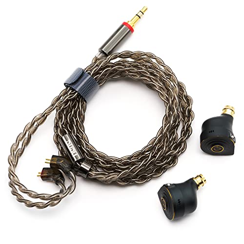 DUNU TALOS 14.6mm Planar Driver in-Ear Monitors, Hybrid 2 Balanced Armature and Magnetic Driver IEMs in-Ear Earphones (Black)
