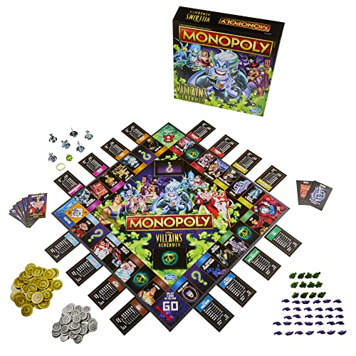 Hasbro Gaming Monopoly: Disney Villains Henchmen Edition Board Game for Kids Ages 8 and Up (Amazon Exclusive)