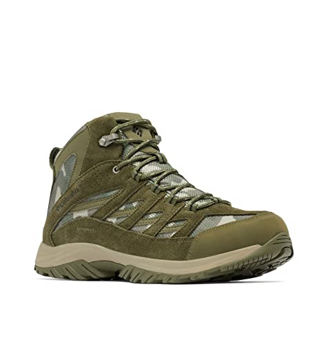 Columbia Men's Crestwood Mid Waterproof Hiking Boot Shoe, Nori/Black, 7 Wide