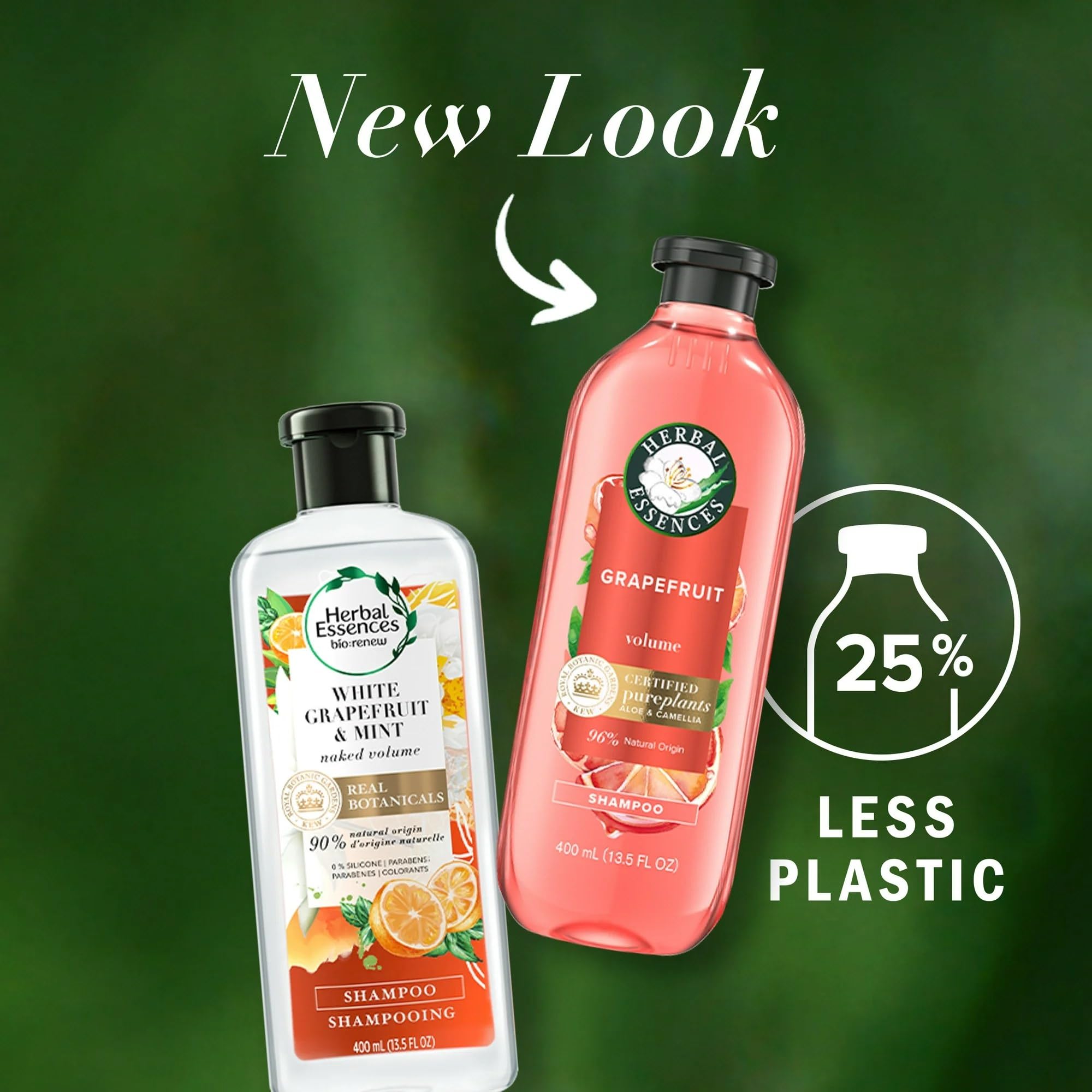 Herbal Essences Biorenew White Grapefruit & Mosa Mint Naked Volume Shampoo, 13.5 Fl Oz (Pack of 6)