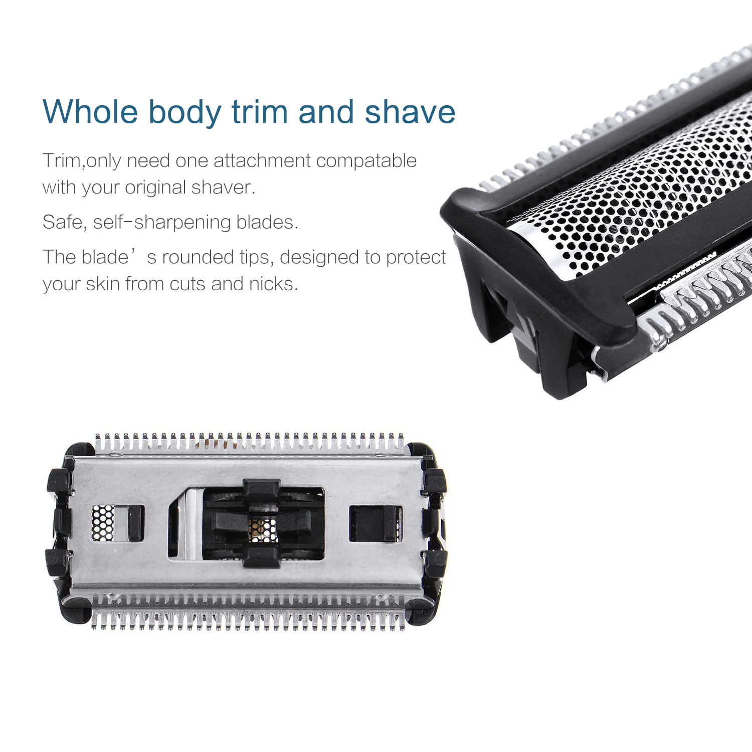 BG2000 Bodygroom Replacement Foil Heads Fit for Philips Norelco Bodygroom BG2020 BG2030 BG2040 only