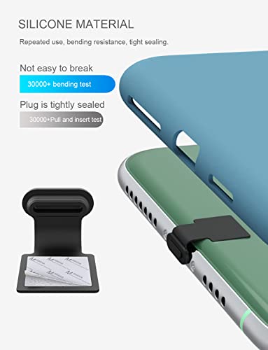 Gavemi USB C Dust Plug, for Phone USB Type C Port Dust Cover Cap, 2 Pack (Black)