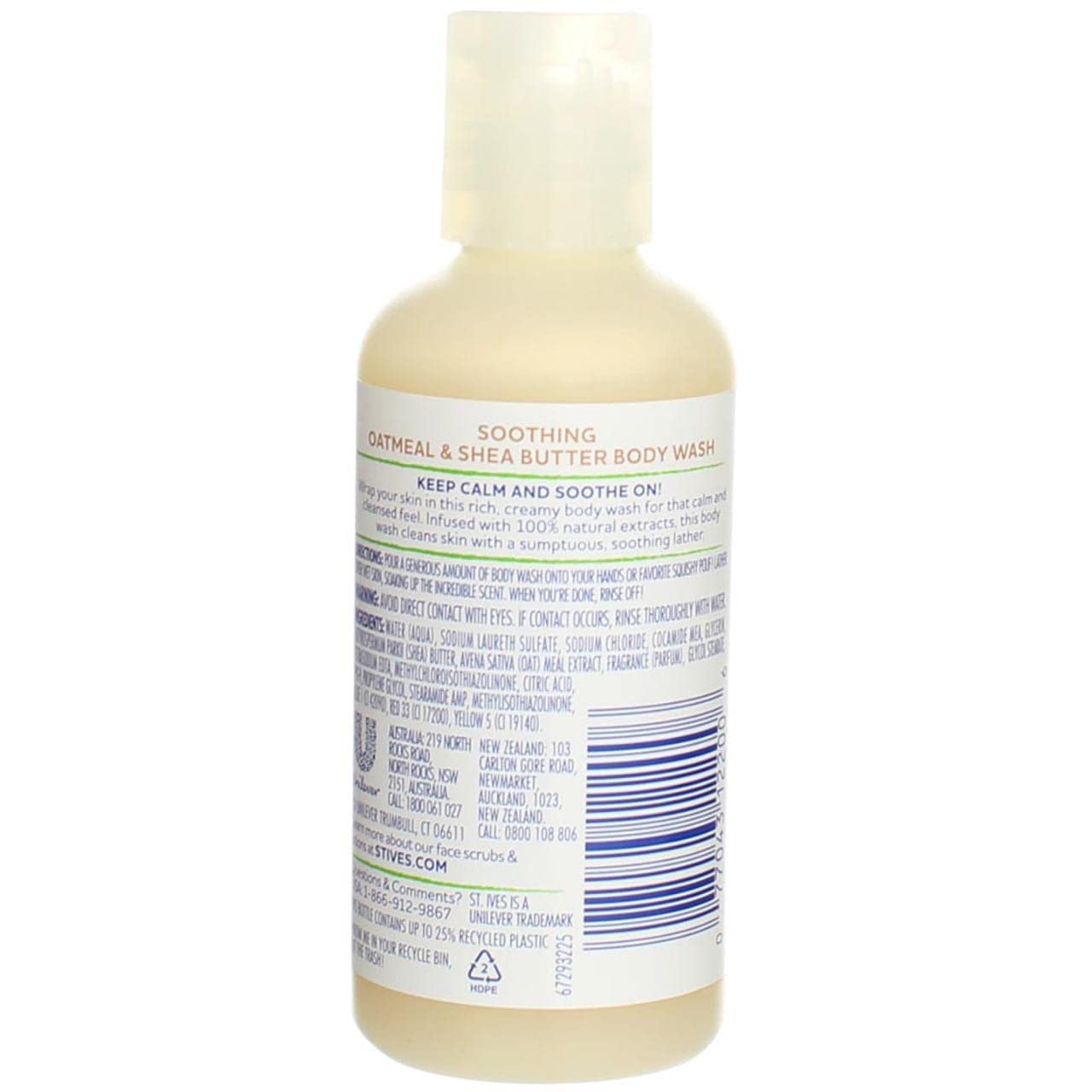 St. Ives Soothing Oatmeal and Shea Butter Body Wash 3 oz (Pack of 2)