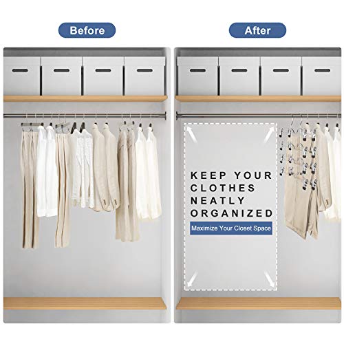 DOIOWN Skirt Hangers 4 Tier Pants Shorts Hangers Space Saving Hangers Closet Organizer for Skirt, Pants(3 Pieces) (3 Pieces)