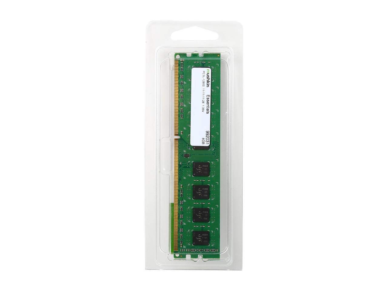 Mushkin Essentials – DDR3 Desktop DRAM – 8GB Memory Single Module DIMM – DDR3L-1600MHz (PC3L-12800) CL-11 – 240-pin 1.35LV RAM – Low-Voltage – Non-ECC UDIMM – (992031)