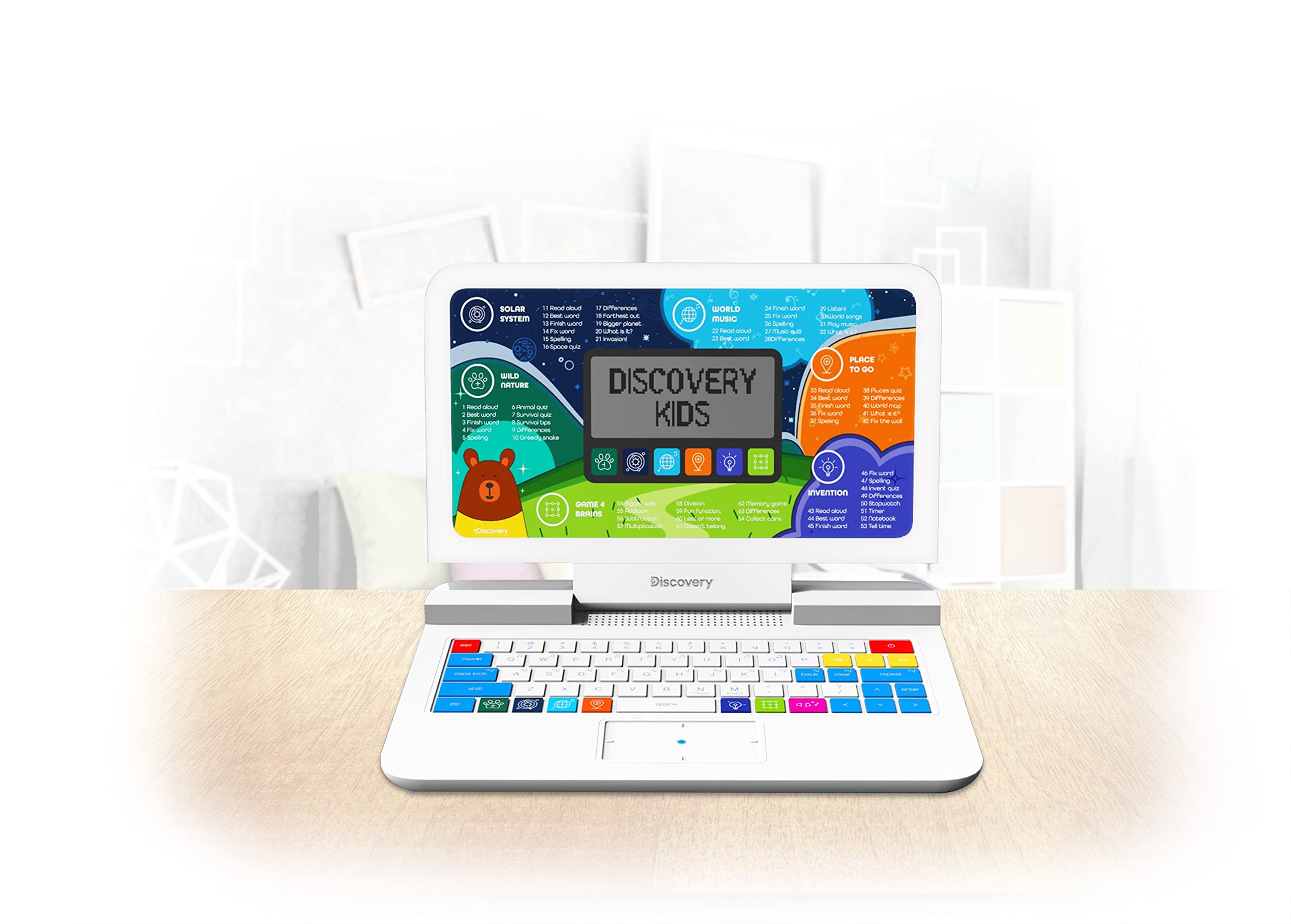 Discovery Kids Teach & Talk Swivel Laptop, Children’s Educational Interactive Computer, 60 Challenging Games and Activities, LCD Screen, Keyboard and Mouse Included