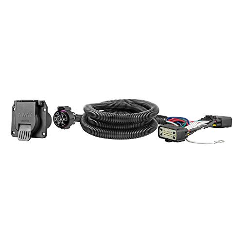 CURT 56431 Vehicle-Side Custom RV Blade 7-Pin Trailer Wiring Harness, Fits Select Ford Ranger, Black