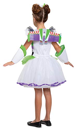 Disguise Buzz Tutu Deluxe Toy Story 4 Child Girls Costume, S (4-6x), White