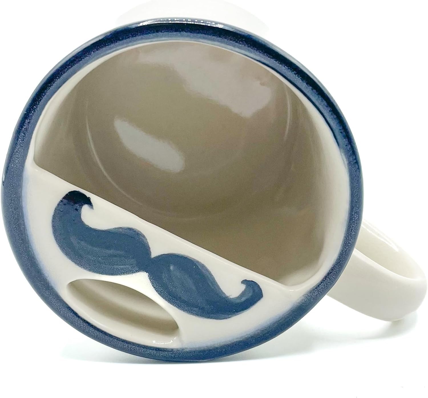 Taconic Shave Mustache Guard Mug - Protect Your Moustache from Coffee, Tea and Other Beverages - Premium Stoneware - Handmade by Artisans in the U.S.A. - 12 oz. Capacity