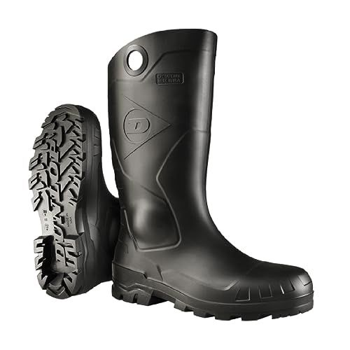 Dunlop Protective Footwear,Chesapeake steel toe Black Amazon, 100% Waterproof PVC, Lightweight and Durable8677677.14, Size 14 US