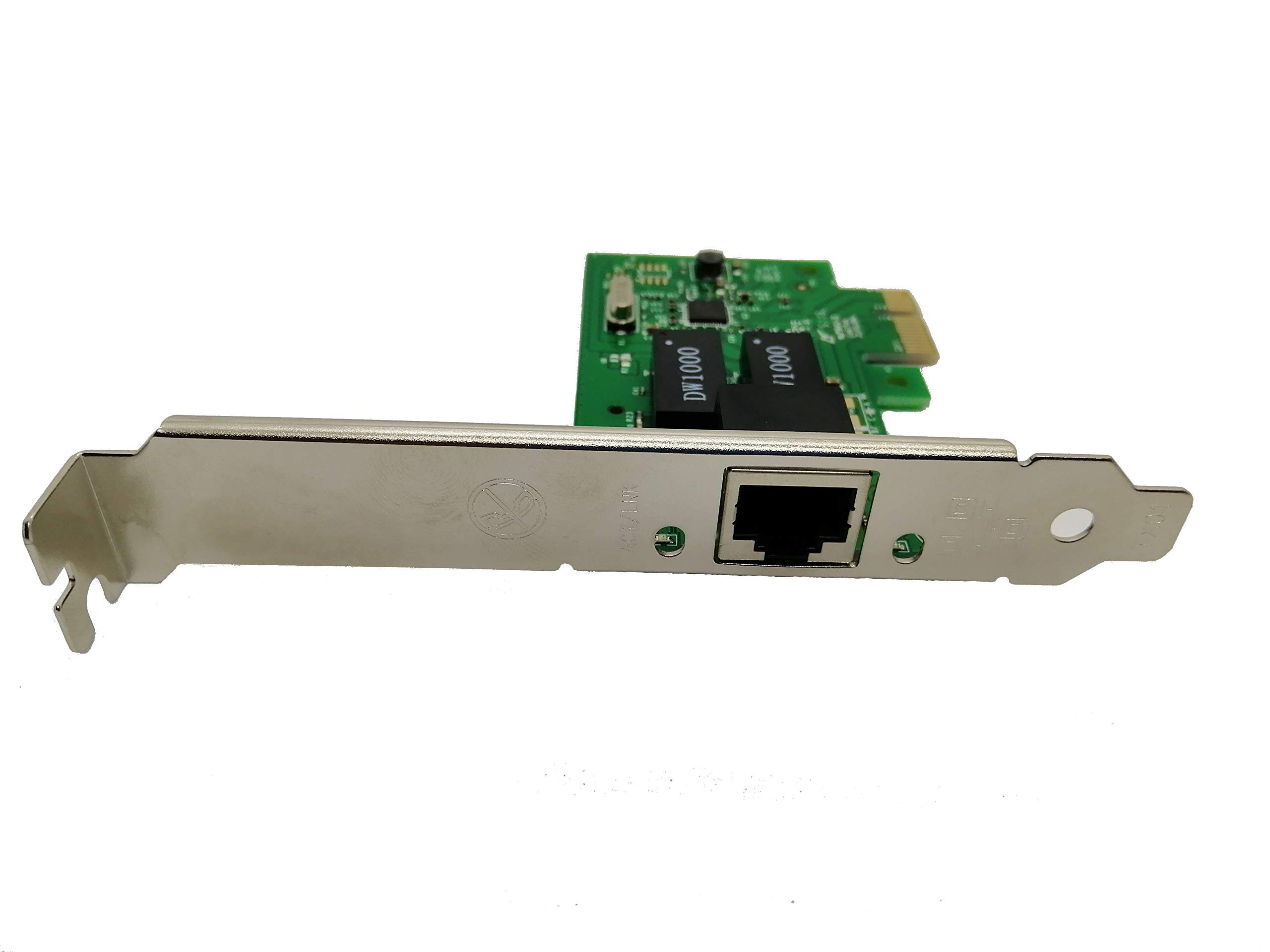 Realtek Chipset Gigabit PCI Express Ethernet Network Interface Card with Low Profile Bracket (No Software))