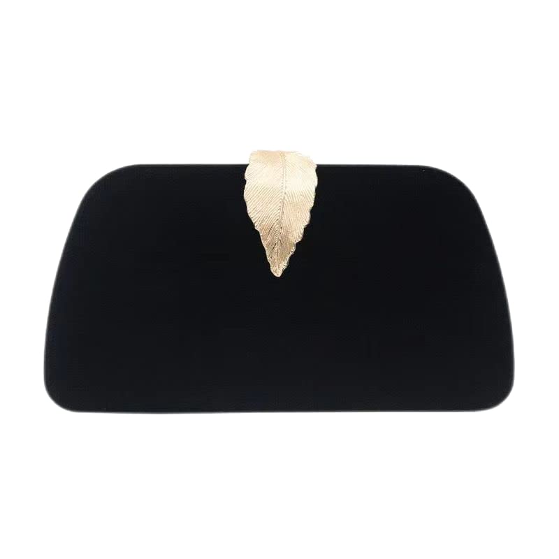 AZWBAG Women's Evening Bag Sparkly Rhinestone Purse Bling Chain Clutch Purse(suede black)