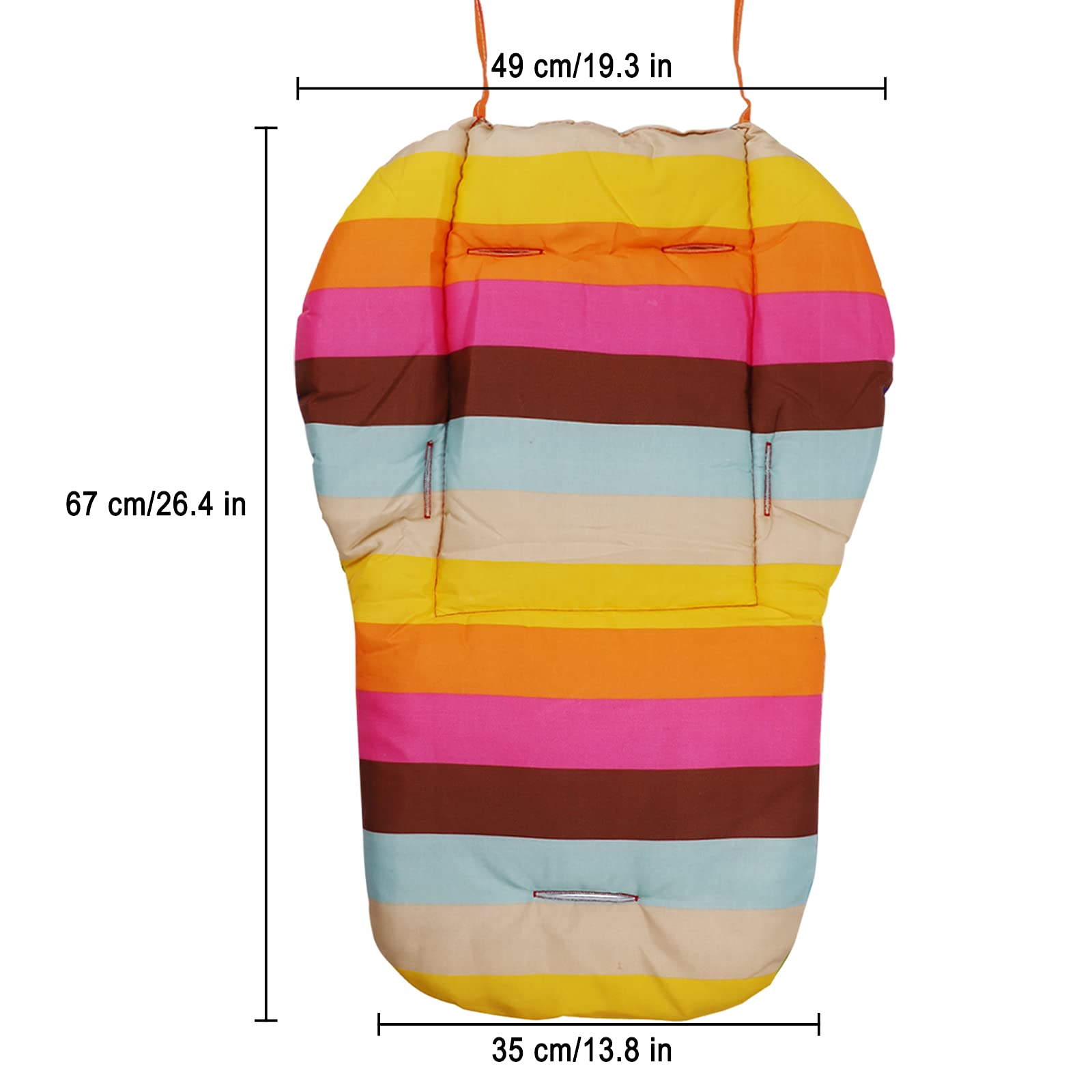 High Chair Pad, High Chair Cushion/seat Cushion/Breathable Pad/seat Pad,Soft and Comfortable, Light and Breathable, Cute Patterns,Make The Baby Sit More Comfortable(Rainbow Stripes)
