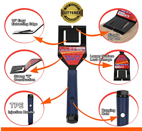CUTTEREX Floor Lifter, Tile Removal Tool, Removal Multi-Tool for Commercial Work, Molding, Baseboard, Skirting Board, Siding and Flooring Removal, Remodeling