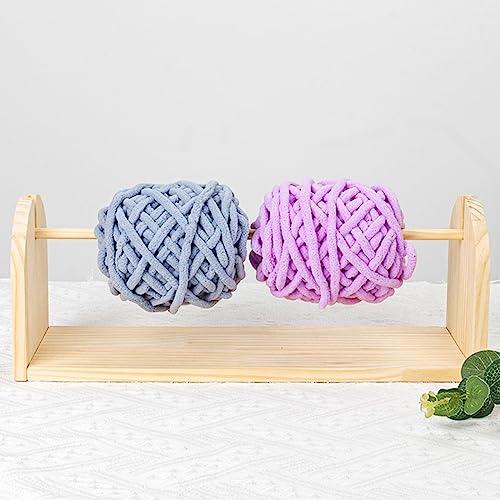 DYNWAVE Yarn Ball Holder, Wooden Crochet Yarn Threading Holder Yarn Ball Winder Embroidery Accessories Knitting Crocheting for Sewing, String Balls, 25cmx12cmx15cm