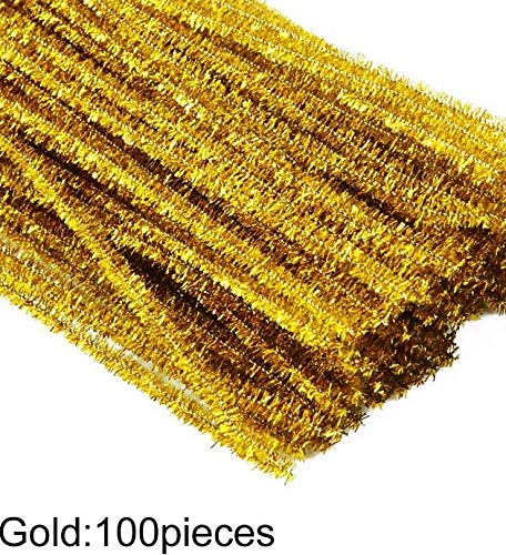 Gold Chenille Stems Pipe Cleaners for DIY Art Creative Crafts Decorations
