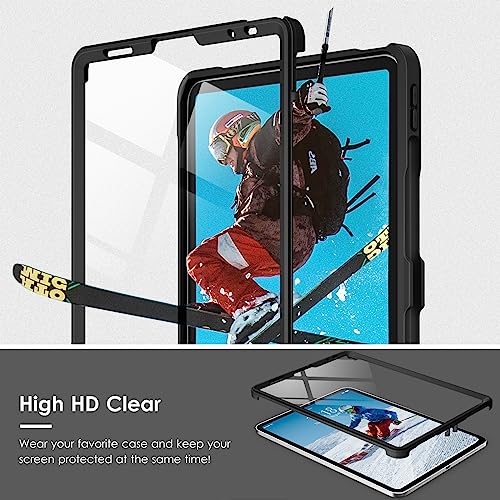 DTTOCASE for iPad Pro 11 Inch Case, iPad Air 5th / 4th Generation 10.9 Inch (2022/2020) Case with Matte Frosted Shockproof Back Back [Anti-Scratch,Support Touch ID,Camera Protection]-Black