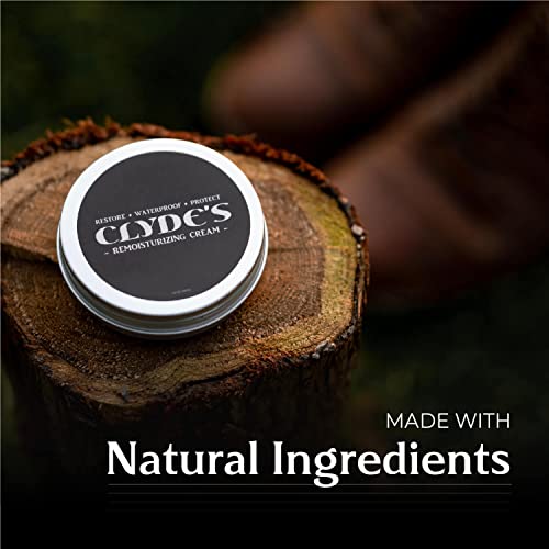 Clyde's™ Leather Conditioning Cream | All Natural, Non Toxic Formula | Restore & Repair Sofas, Car Seats, Shoes and More