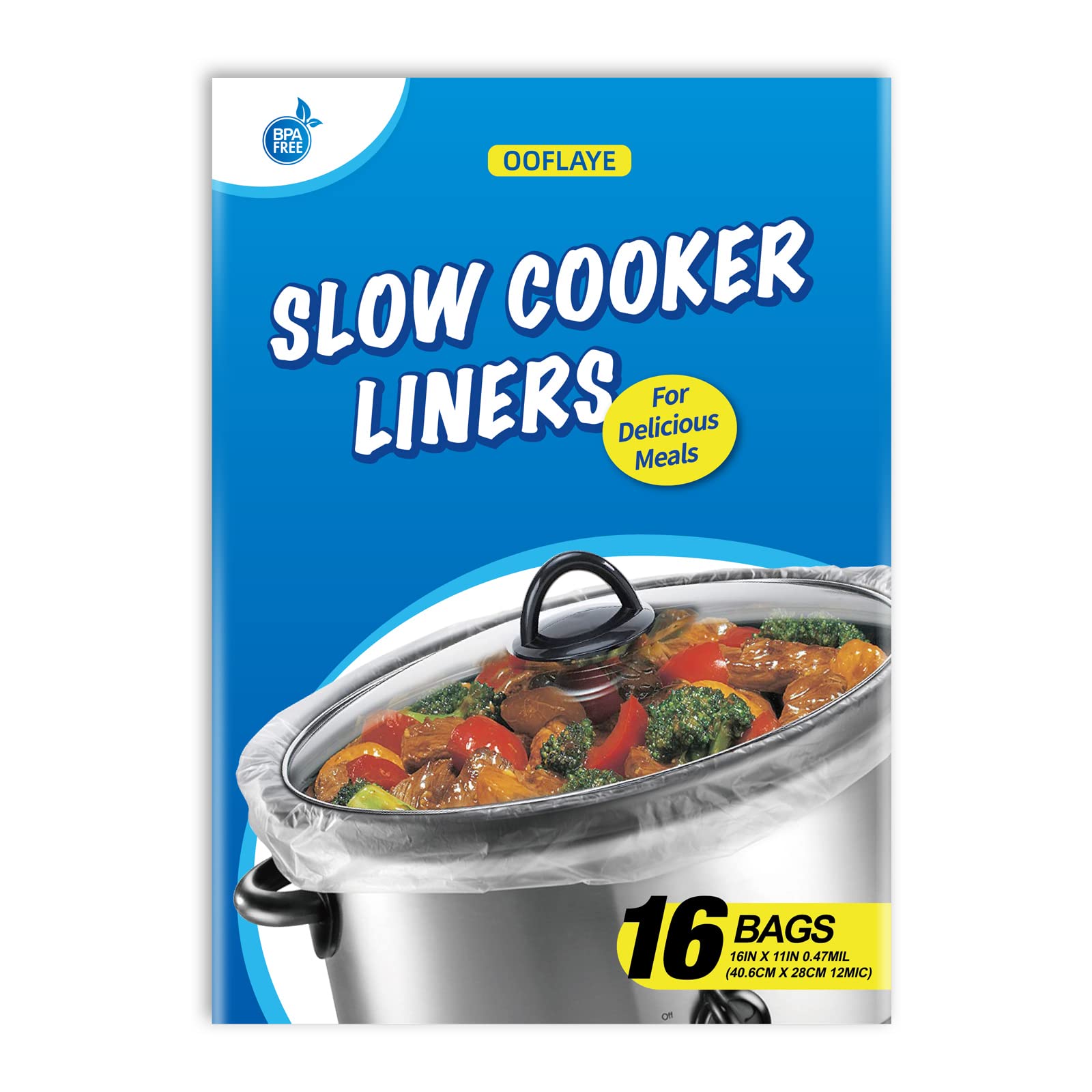 Slow Cooker Liners Small Size Pot Liners Disposable Cooking Bags Fit 1QT to 3QT Suitable for Slow Cooker and Oval & Round Pot (16)