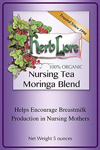 Herb Lore Nursing Tea Moringa Leaf Blend - 60 Servings Loose Leaf - Fenugreek Free Lactation Tea for Increased Breast Milk - Breastfeeding Supplement to Increase Milk Supply