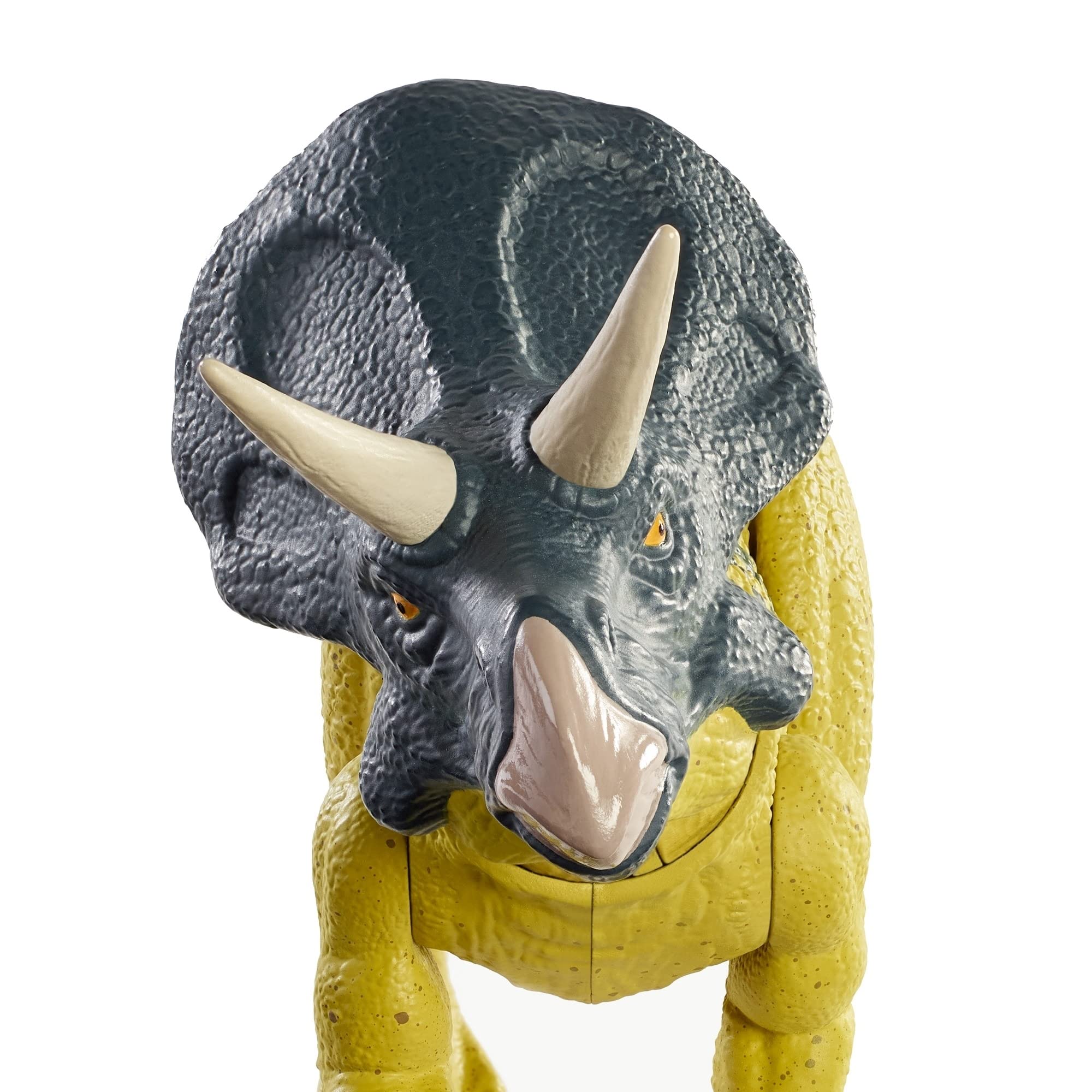 Jurassic World Toys Wild Pack Zuniceratops Herbivore Dinosaur Action Figure Toy with Movable Joints, Realistic Sculpting & Attack Feature, Kids Gift Ages 3 Years & Older