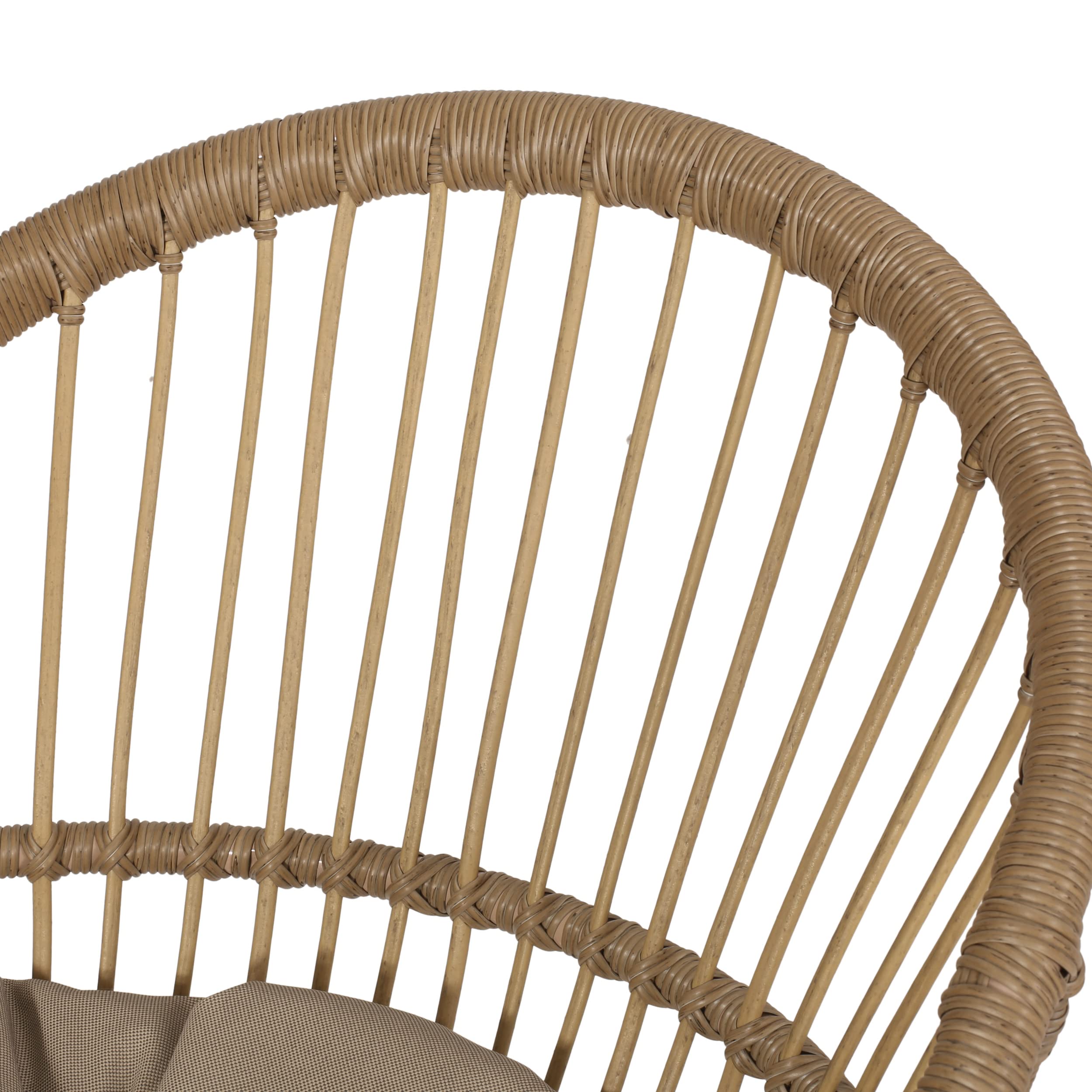 Christopher Knight Home Whitten Dining Chair, Light Brown + Beige