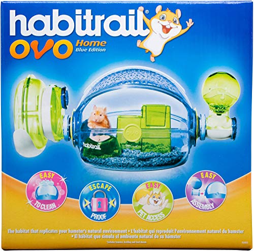 Habitrail Ovo Home, Blue Hamster Cage, Small Animal Habitat, Hamster Accessories