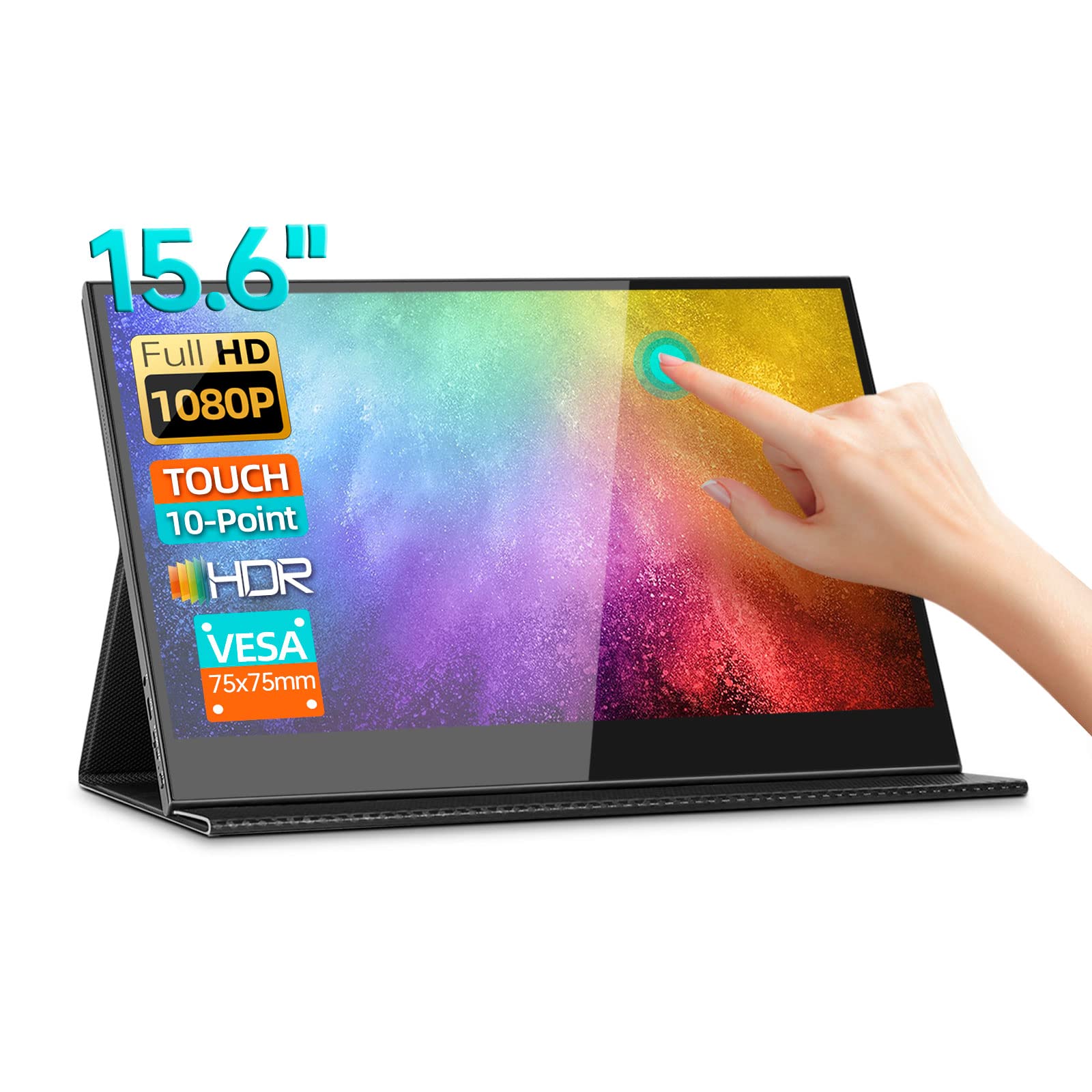 CASKING 2 Portable Monitors Touchscreen at Once. C15T1 Designed to be Tablet-Like While C15T2 can be vesa Mounted.