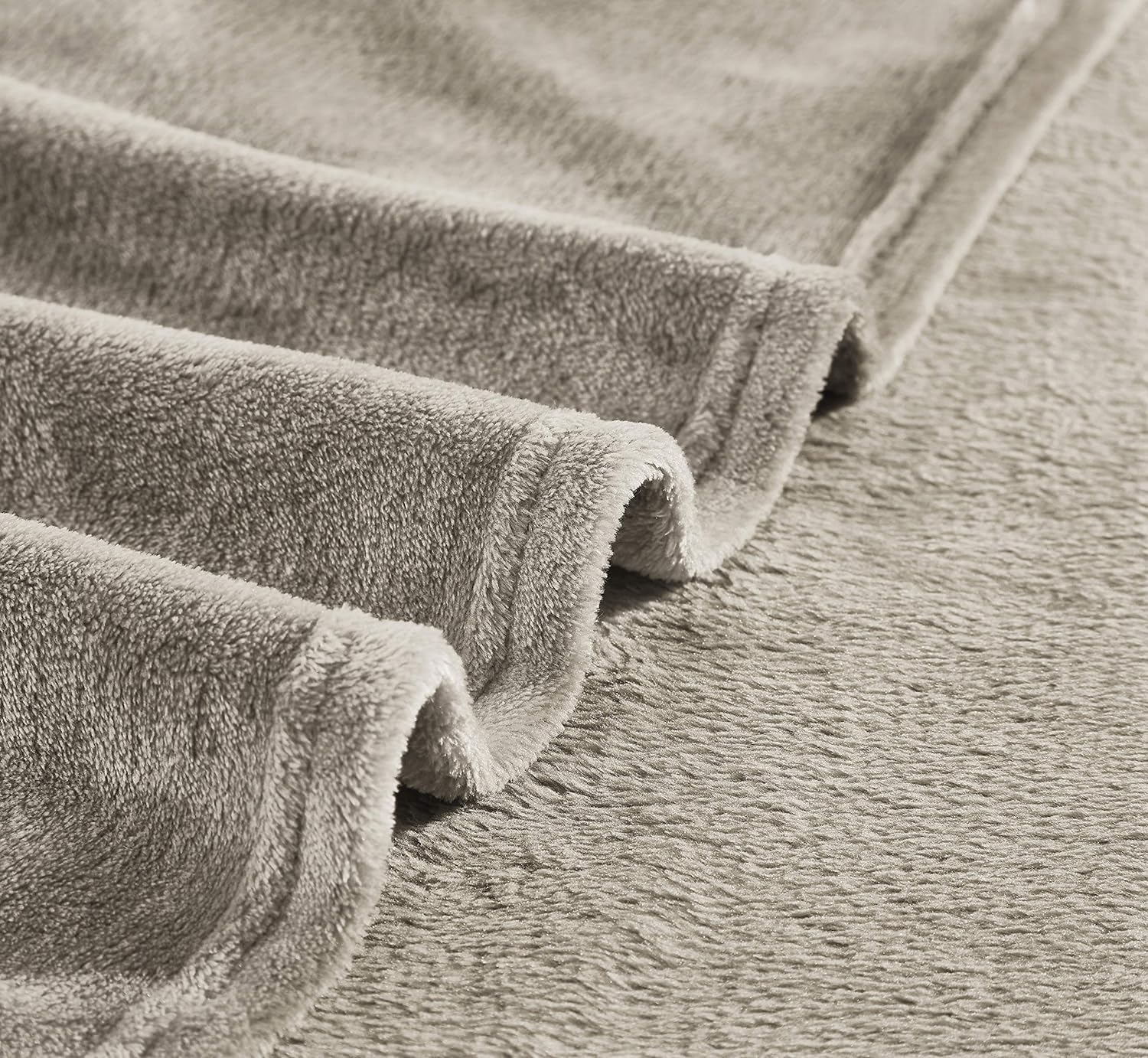 Cozy Fleece Flannel Plush Sheets Queen Size 4 Piece Bedding Set, Warm Fleece Sheets With Deep Pockets 17 inches- Ultra Soft and Cozy, Taupe
