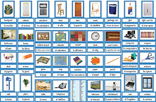 Edupress Spanish/English Classroom Labels Accents (EP63189) 6 x 8 inch