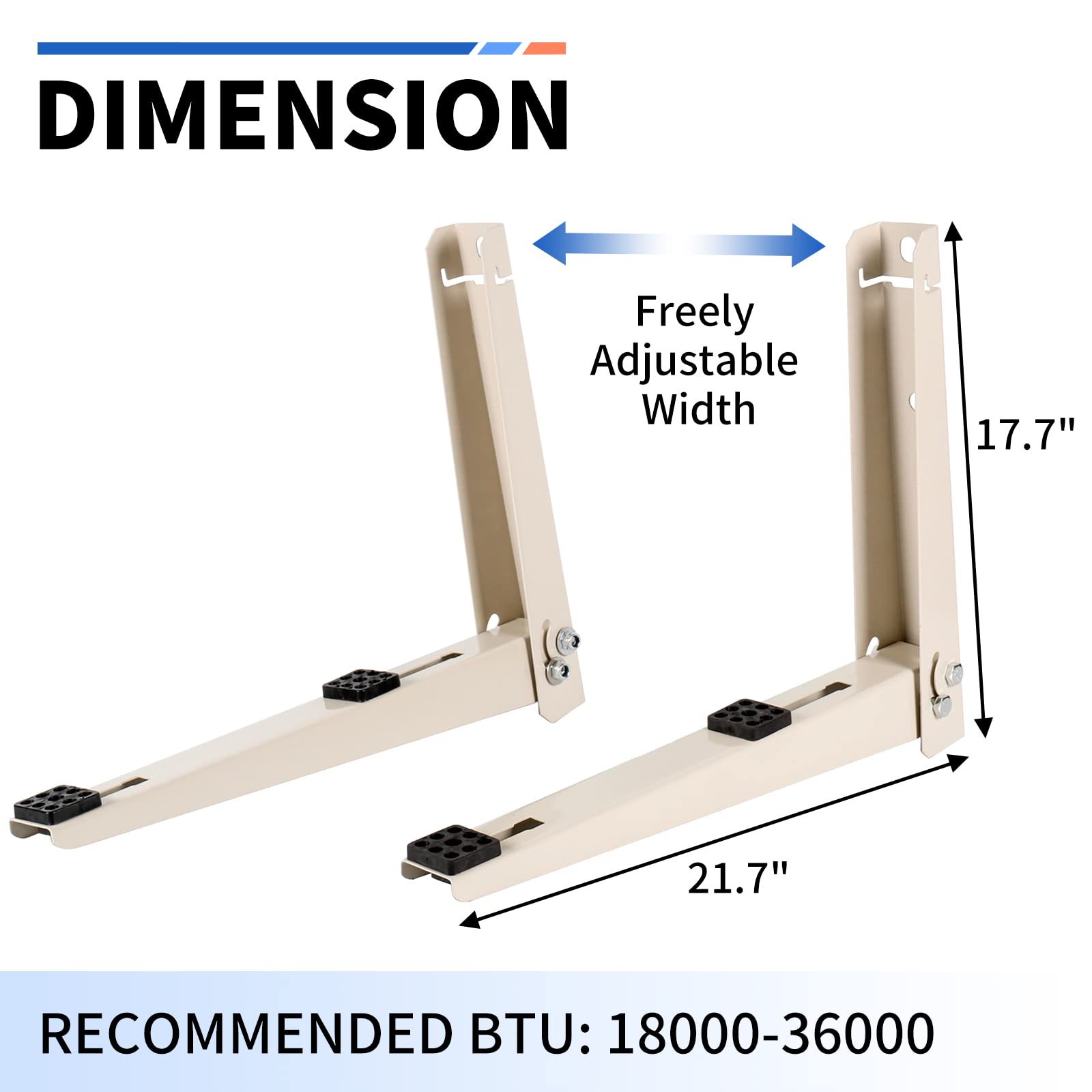 LILIJIA Mini Split Wall Mounting Bracket for 9000-36000 BTU Ductless AC/Heating System, Heavy Duty Condenser Mounting Brackets