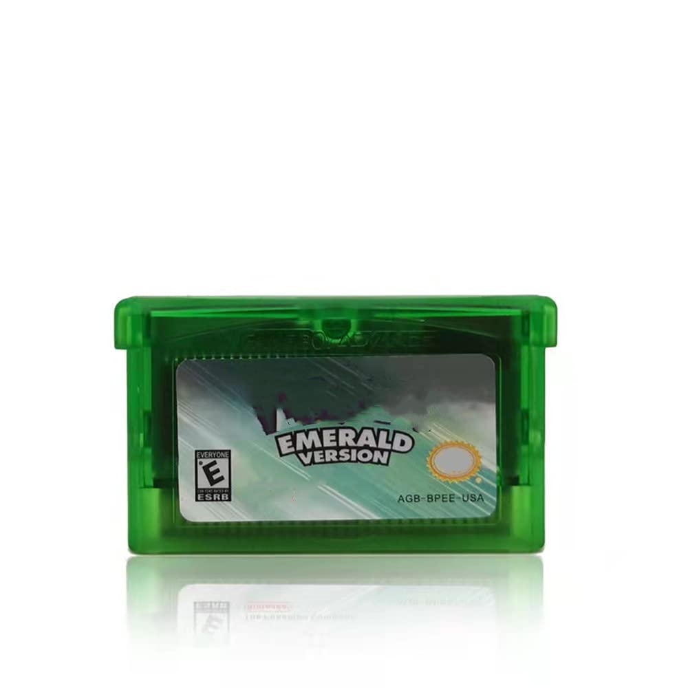liminghua Gameboy Advance SP Games Emerald, Ruby, Sapphire, Fire Red, Leaf Green Game Card Cartridge, for GBM / GBA / SP / NDS / NDSL (Emerald Version)