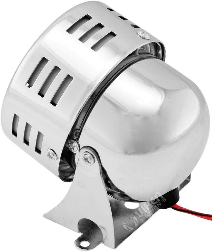 Vixen Horns Loud Electric Motor Driven Horn/Alarm/Siren (Air Raid) Small/Compact Chrome 12V VXS-9060C