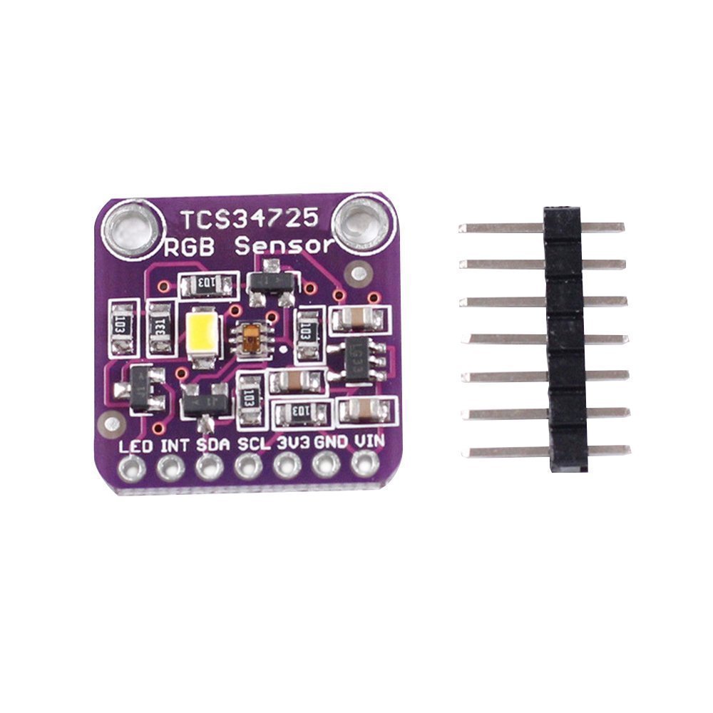 HiLetgo TCS-34725 TCS34725 RGB Light Color Sensor Colour Recognition Module RGB Color Sensor with IR Filter and White LED for Arduino