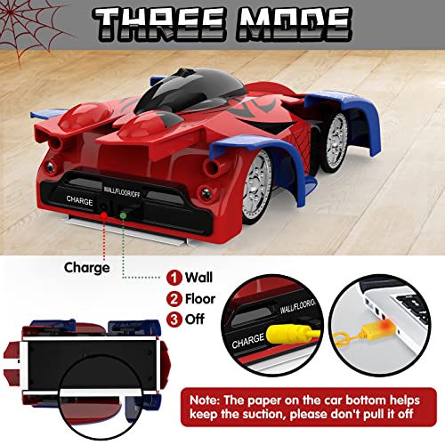 EpochAir Wall Climbing Remote Control Car, Dual Mode 360° Rotating RC Stunt Cars with Headlight,Rechargeable Toys for Boys Gift for Boys 4 5 6 7 8-12 Year Old