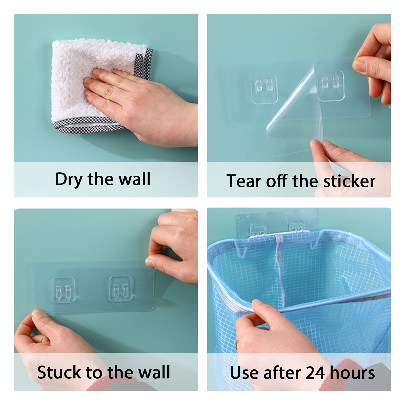 Linkidea 2 Packs Bath Toy Storage Organizer, Hanging Mesh Bathtub Toy Holder Basket with Adhesive Hooks, Shower Caddy for Kids Toddlers Bathroom Car Toy (Blue & Pink)