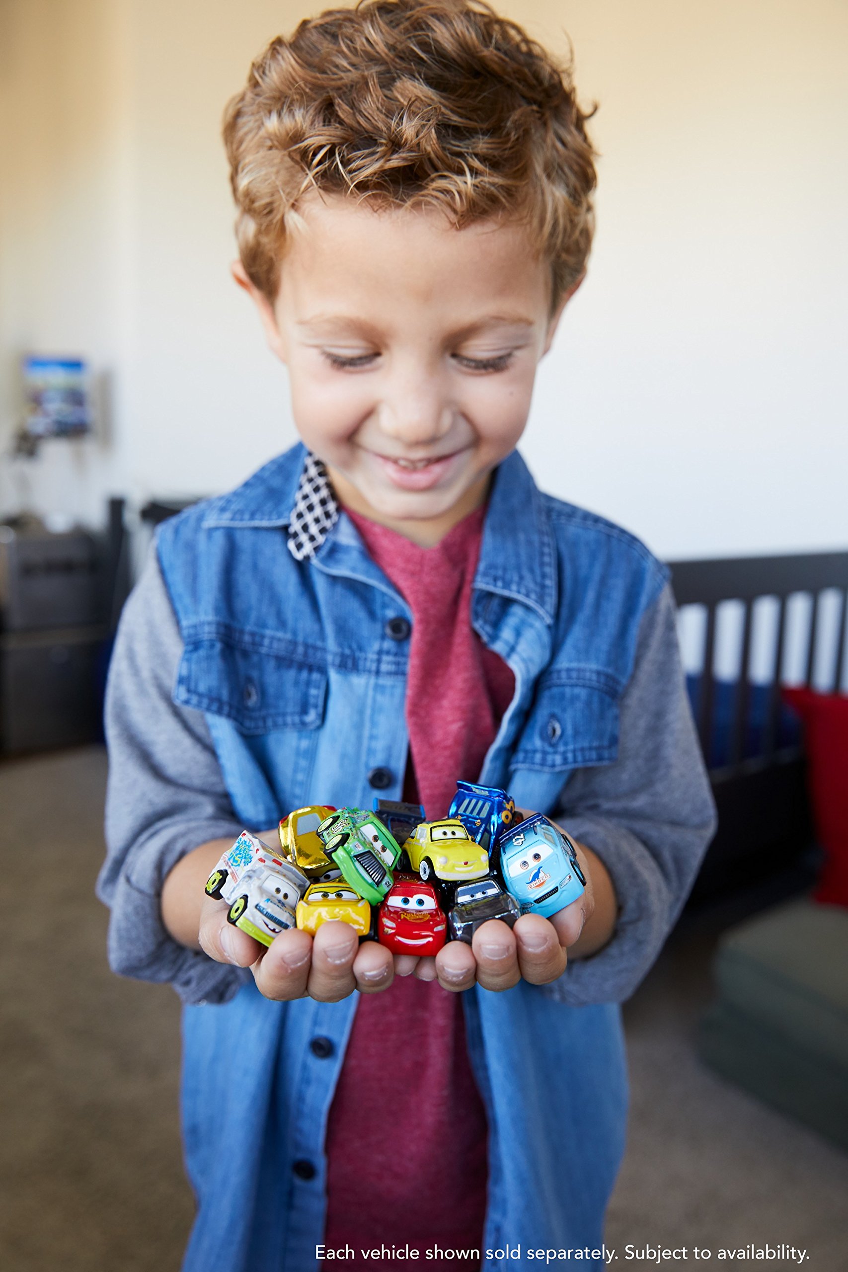 Disney Car Toys Mini Racers Vehicles, 3 Pack - Mater, Ramone, Red Exclusive