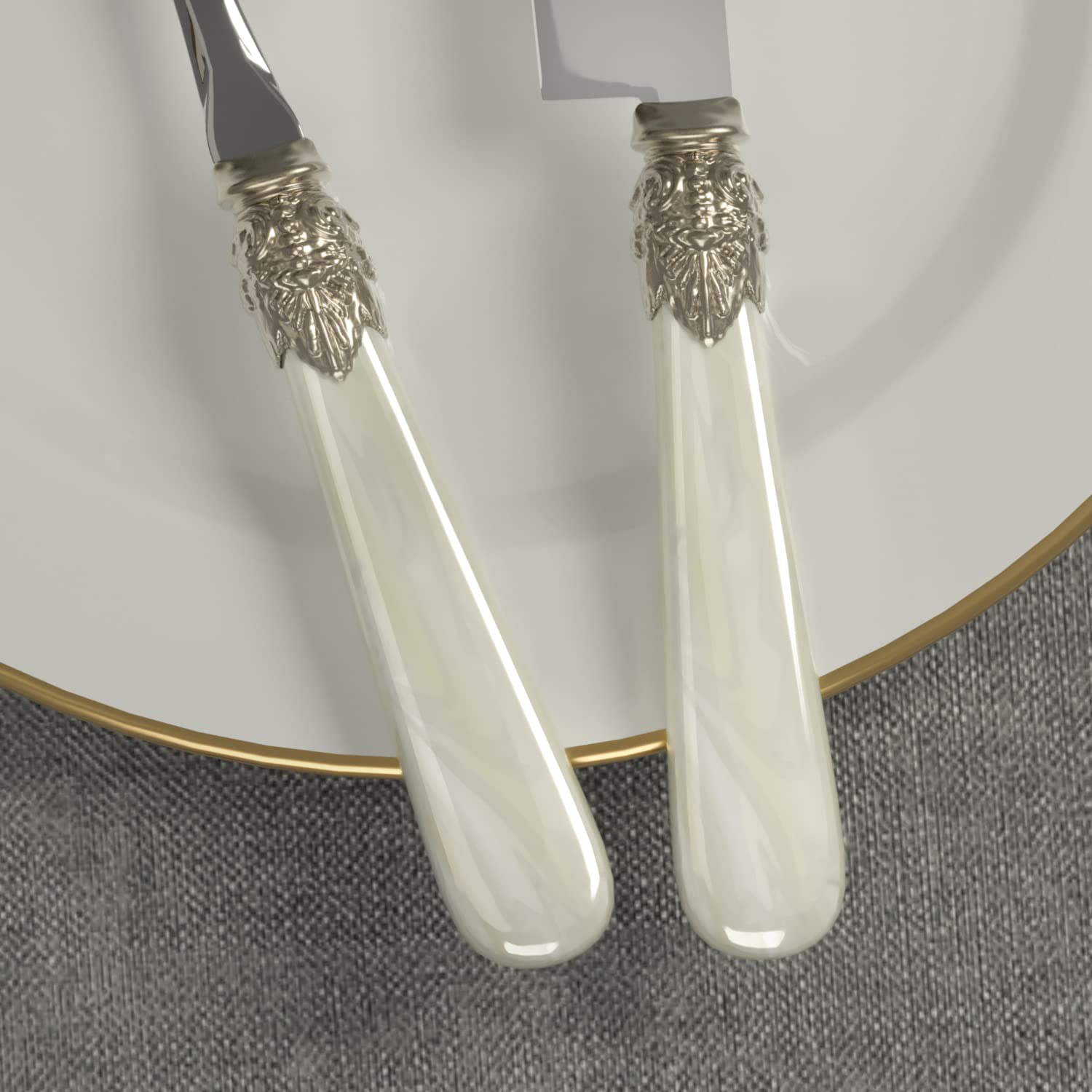 CATHYLIN 4-Piece Cheese Knives Set With Gift Box Stainless Steel Knife With Pearl Handle,Suitable For Parties And Festivalsfor Charcuterie Boards Accessories