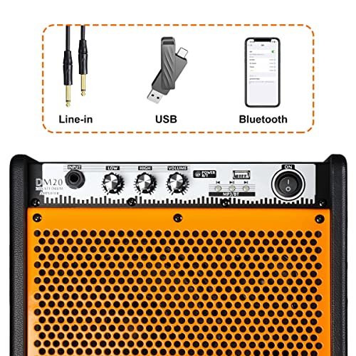 Coolmusic Keyboard AMP 20W Bluetooth Keyboard Amplifier,Electric Drum Speaker/Amplifier