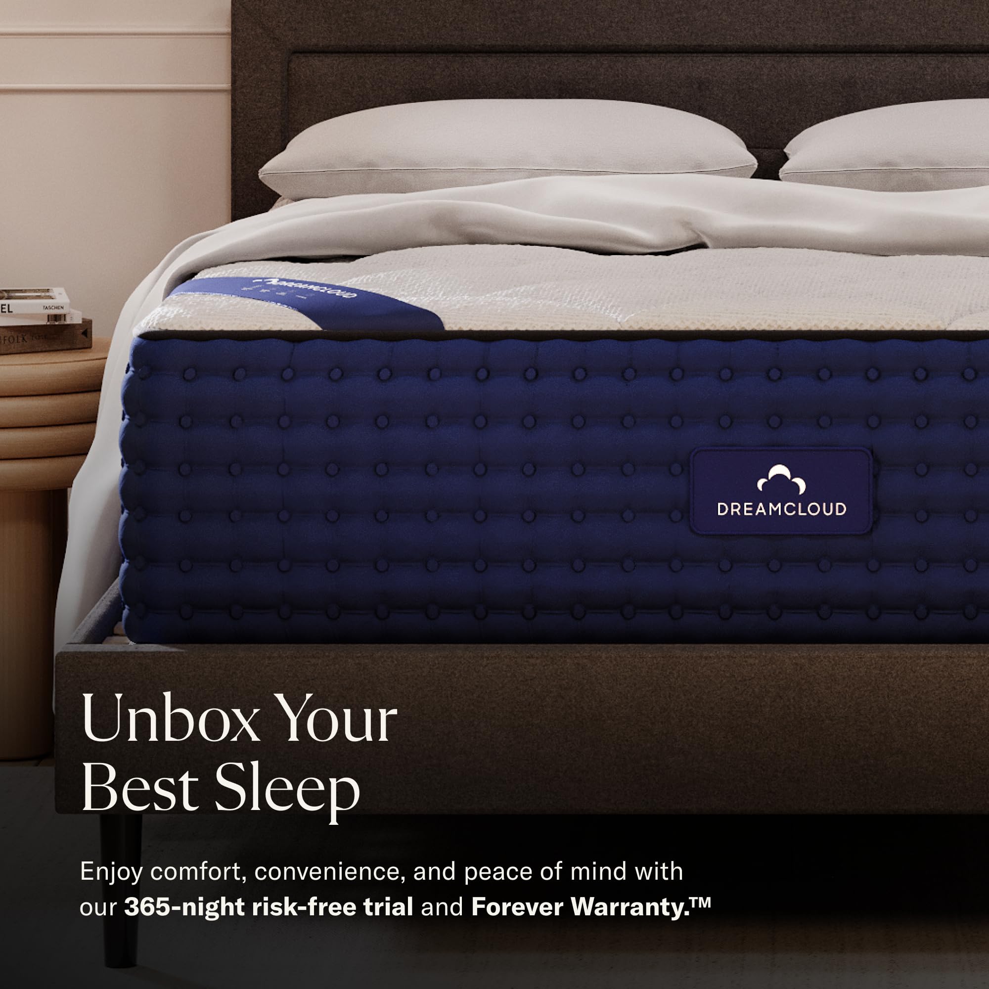 Dream Cloud 14" King Mattress - Luxury Hybrid Gel Memory Foam - 365 Night Trial - 7 Premium Pressure-Relieving Layers CertiPUR-US Certified