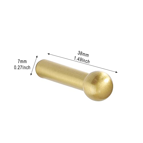 Coat Hook 8 Pack Gold Towel Hook Retro Brushed Brass Wall Robe Hangers with Screws for Bathroom, Bedroom and Kitchen Hanging Coat, Hat, Scarf, Robe & Bag ( Color : B )
