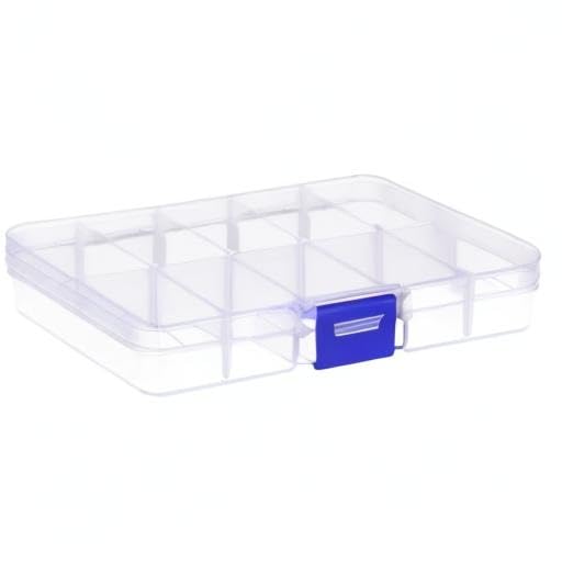 Craft County Plastic Bead Organizer β Clear β Customizable Compartments β Perfect for Organizing Small Items