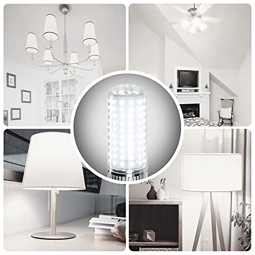 E26 LED Bulb,25W LED Corn Light Bulb 200W Equivalent 6500K Cool Daylight White 2500LM Non-dimmable Flicker Free Ceiling Fan LED Corn Bulb for Indoor Outdoor Home Garage Pack of 3