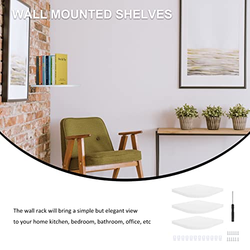 iplusmile Corner Wall Shelf Set of 3, Wall Mounted Floating Corner Shelves, Wall Storage Display Shelves for Home Décor, Bedroom Bathroom