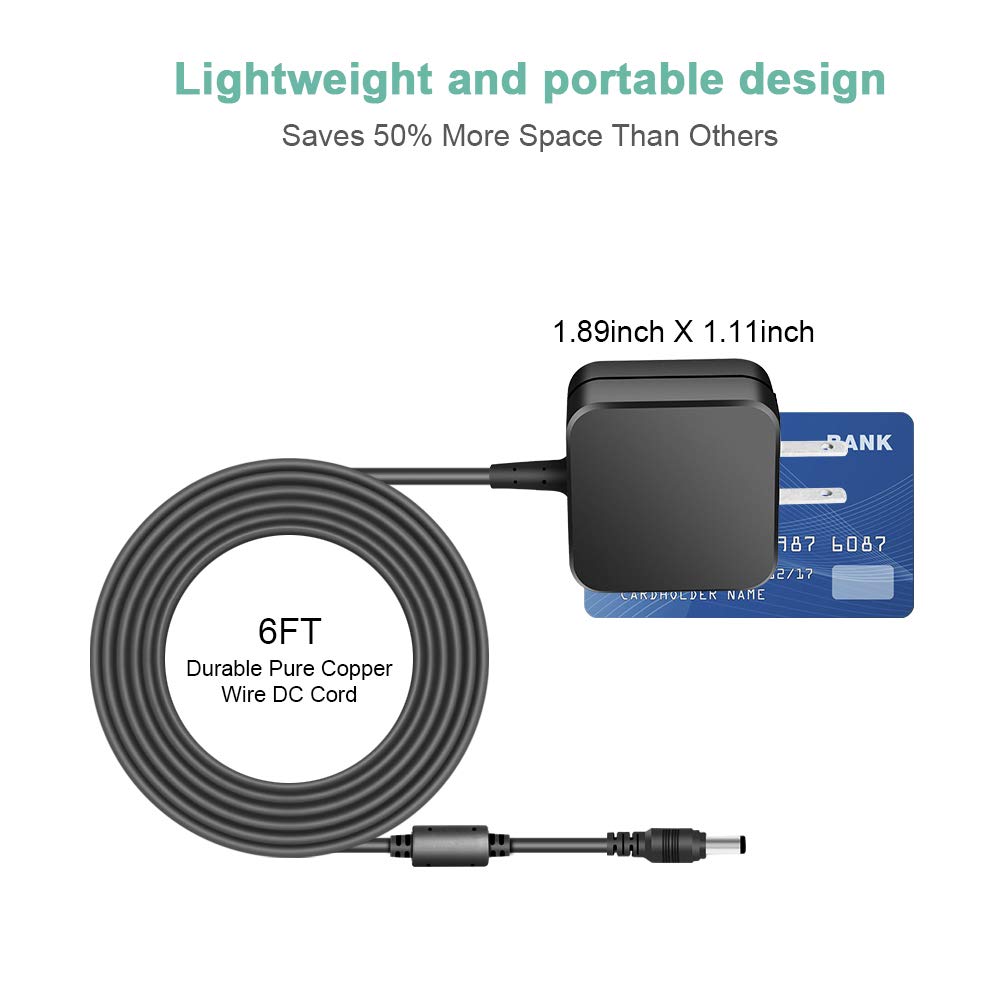 HKY 6.25V 16W AC DC Adapter Compatible with Fire TV CL1130,Digital HD Streaming Media Player Fire TV Box 1st Generation Power Supply Switching Charger Plug Cord